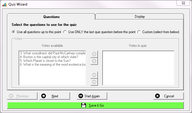 How do I create a quiz with winners?